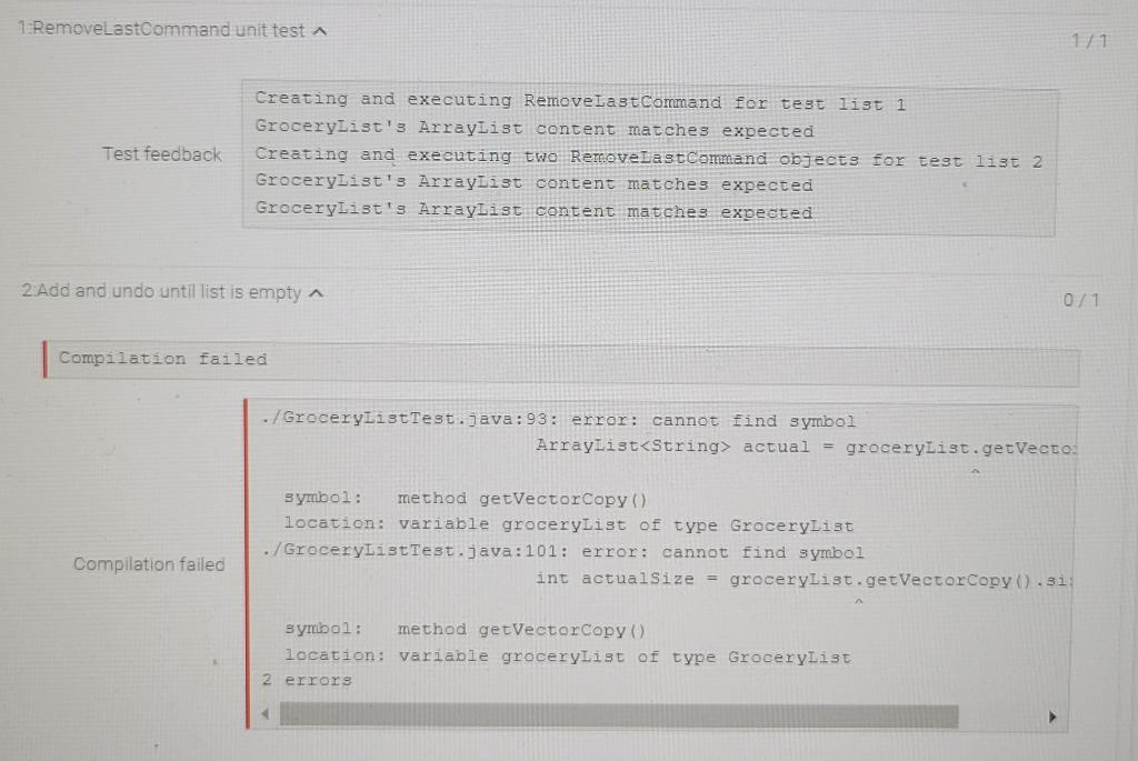 Solved 5.9 LAB: Grocery list editor with undo stack In this | Chegg.com