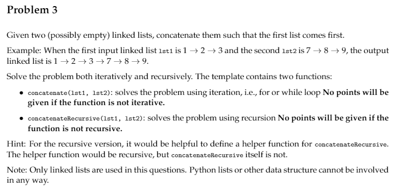 Solved Problem no. 2 must be recursive. Class Node is | Chegg.com