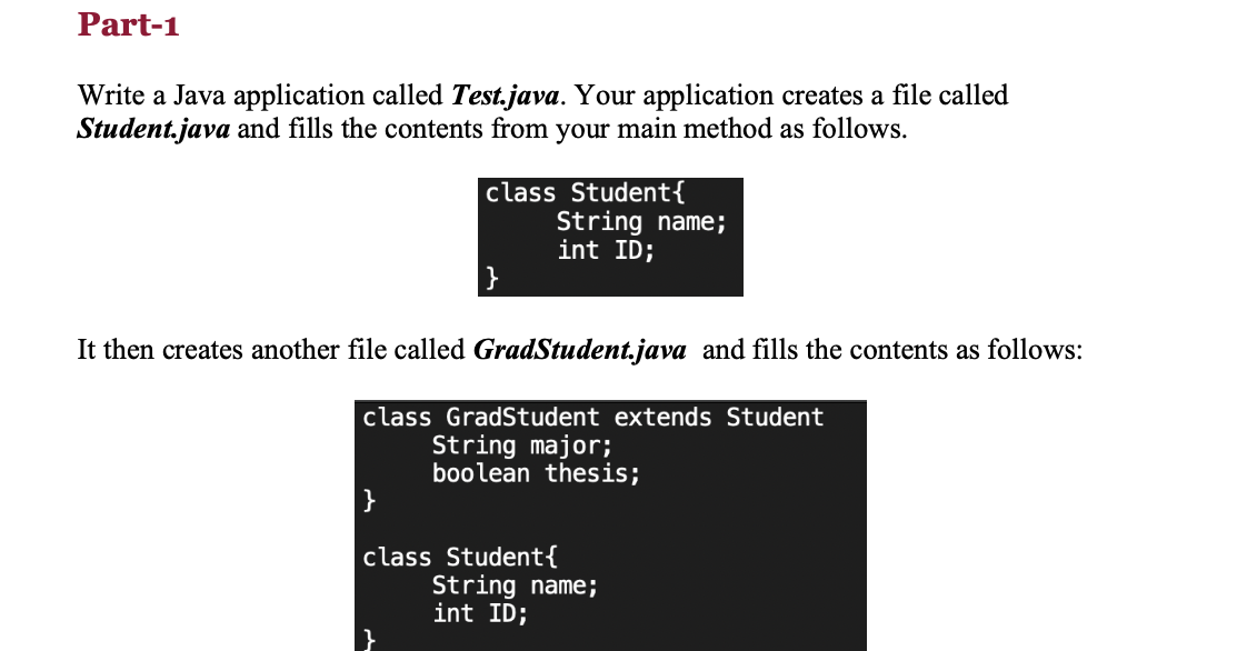 Solved Part 1 Write A Java Application Called Testjava 7222