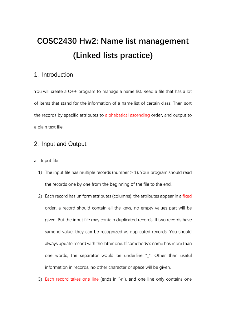 Solved Name list management (Linked lists practice) : | Chegg.com