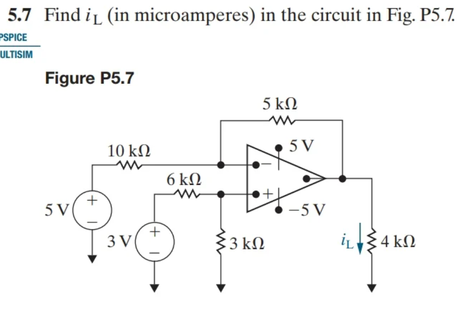 Solved 7 Find i L (in microamperes) in the circuit in Fig. | Chegg.com