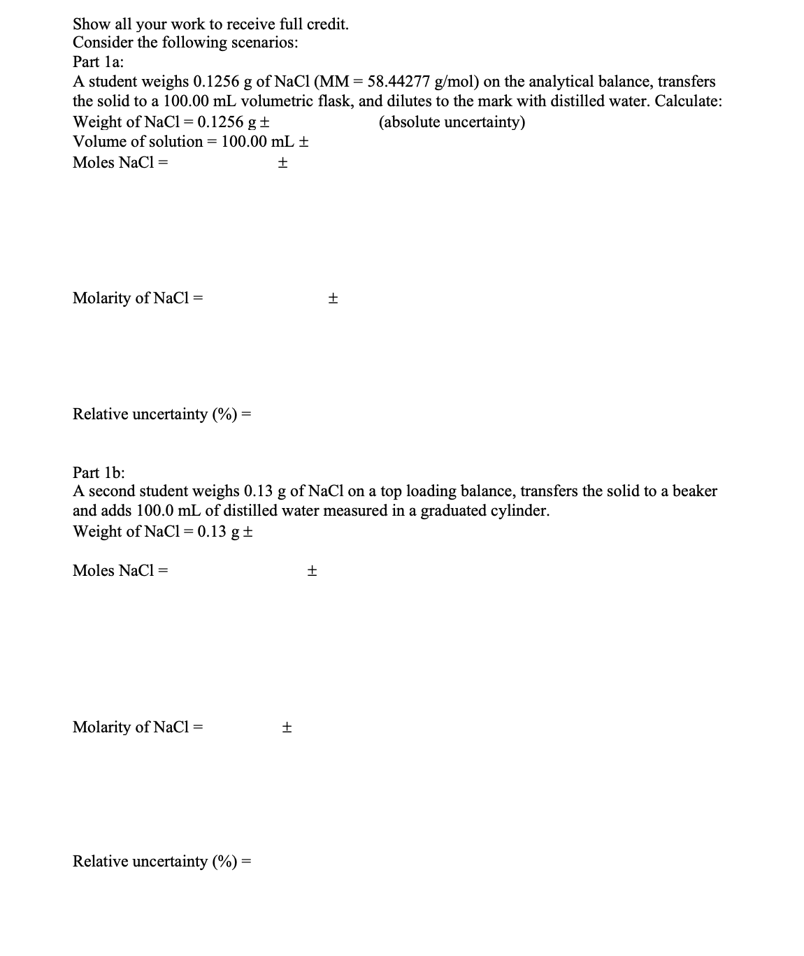 Propagation of Error For your final project, you will | Chegg.com