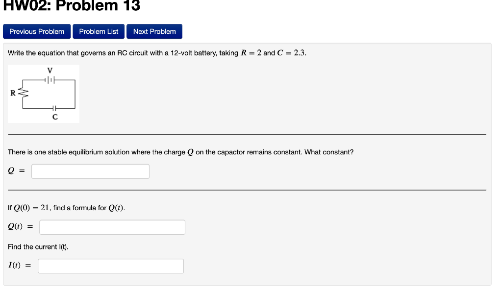 Solved HW02: Problem 13 Previous Problem Problem List Next | Chegg.com