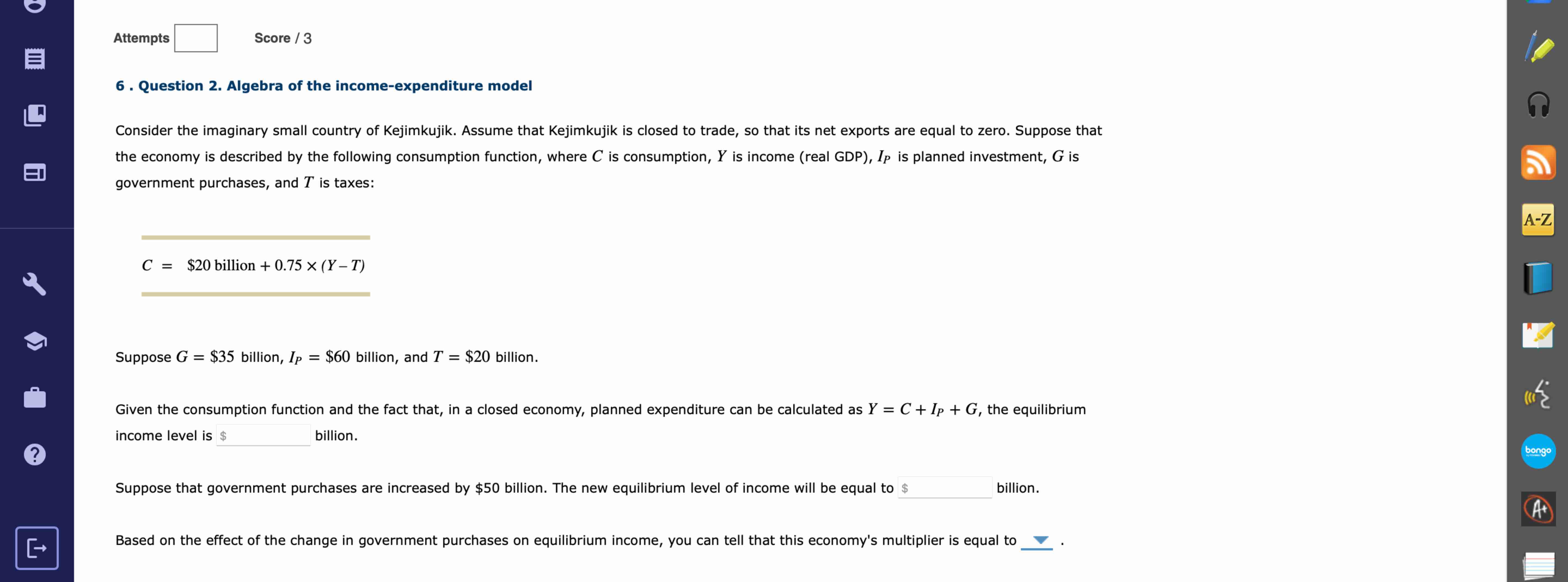 Solved AttemptsScore ?? 36 . ﻿Question 2. ﻿Algebra of ﻿the | Chegg.com