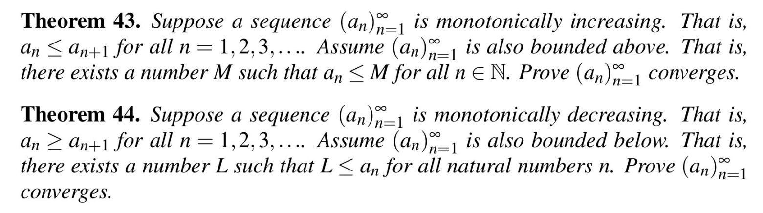 Solved Theorem 43. Suppose a sequence (an)n=1 is | Chegg.com