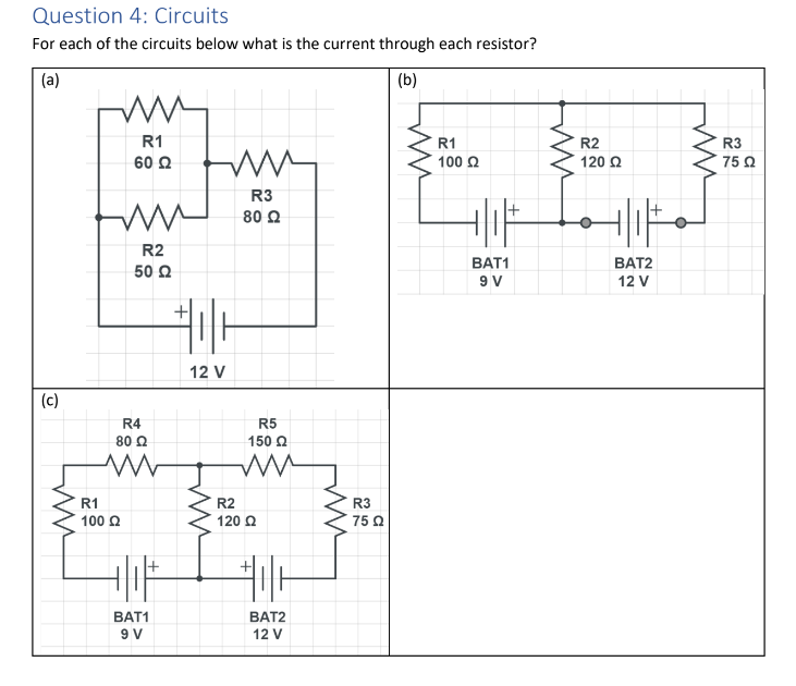Solved Question 4: Circuits | Chegg.com