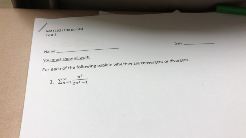 Solved MAT132 (100 points) Test 3 Date: Name: You must show | Chegg.com
