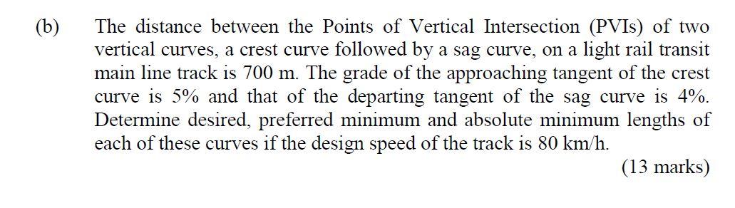 (b) The distance between the Points of Vertical | Chegg.com