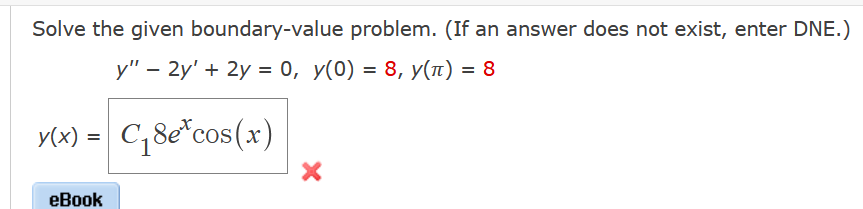 Solved Solve the given boundary-value problem. (If an answer | Chegg.com