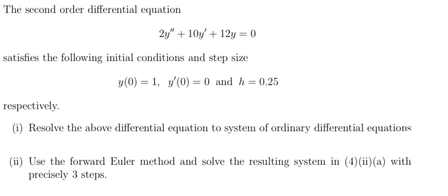 Solved The second order differential equation | Chegg.com