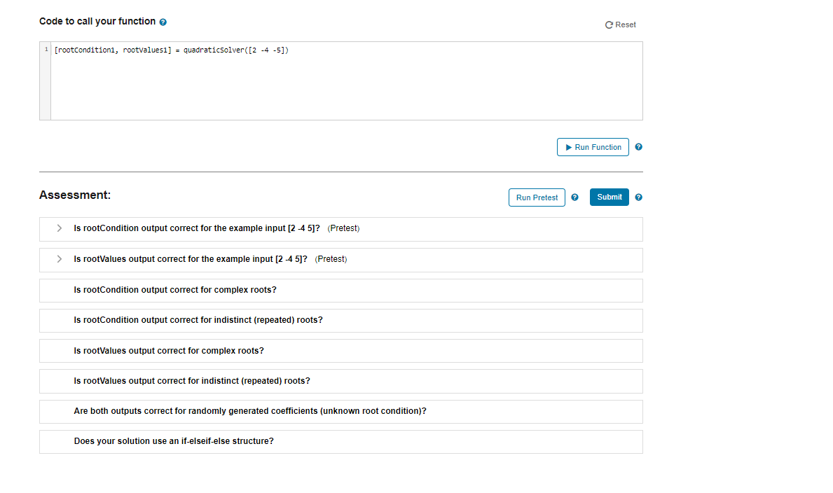 Solved Quadratic Solver If Elseif Else My Solutions If A 