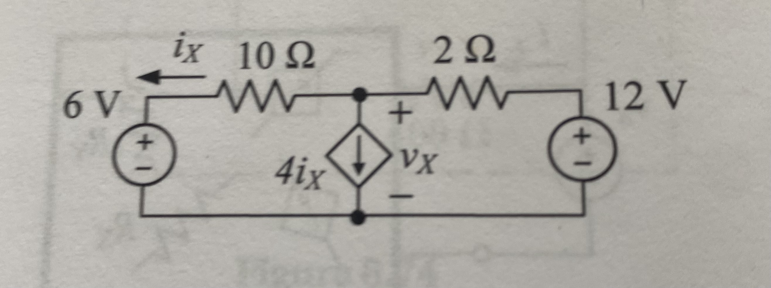 Solved for the circuit, use superposition to find vx | Chegg.com Solved for the circuit, use superposition to find vx | Chegg.com