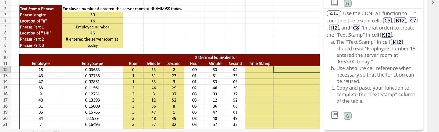 Solved 5 2 Employee number # entered the server room at | Chegg.com
