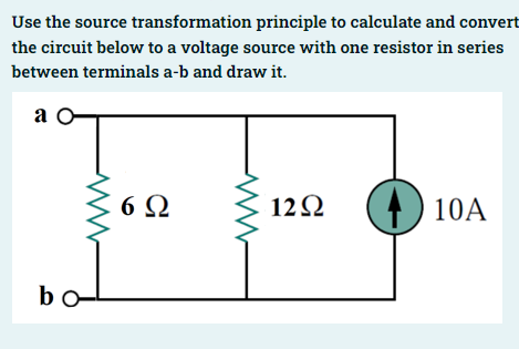 Solved Use the source transformation principle to calculate | Chegg.com