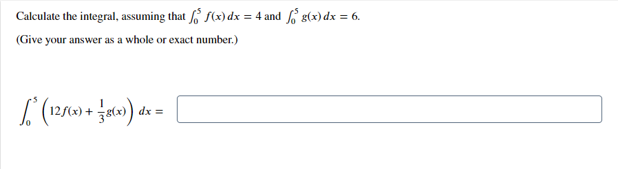 Solved Calculate the integral, assuming that ∫05f(x)dx=4 and | Chegg.com