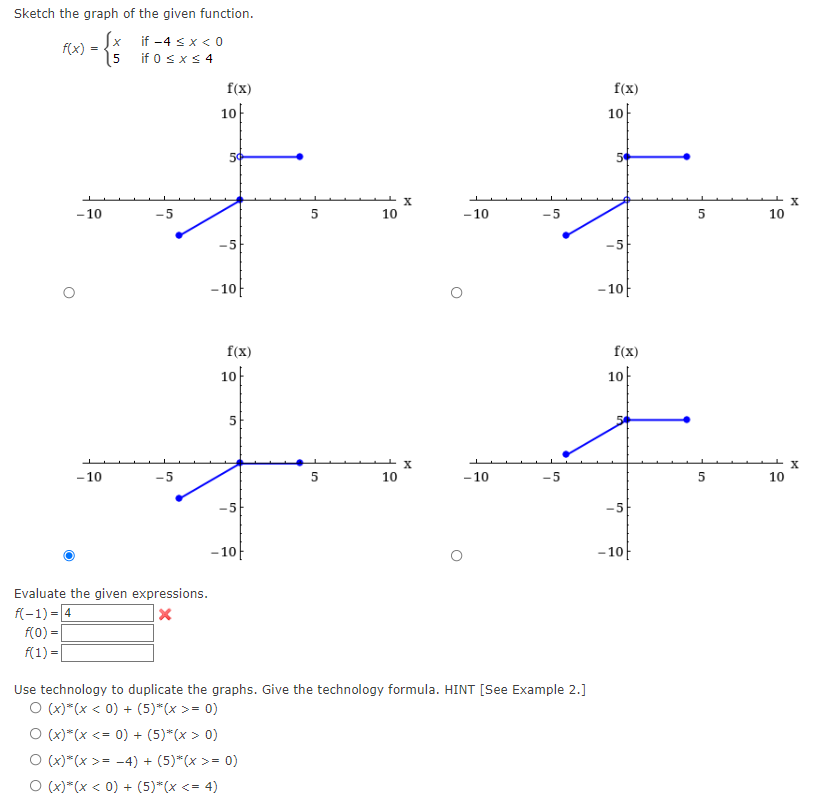 Solved Sketch the graph of the given function. f(x)={x5 if | Chegg.com