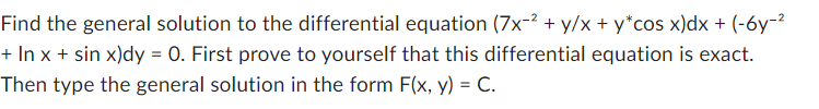 Solved Find the general solution to the differential | Chegg.com