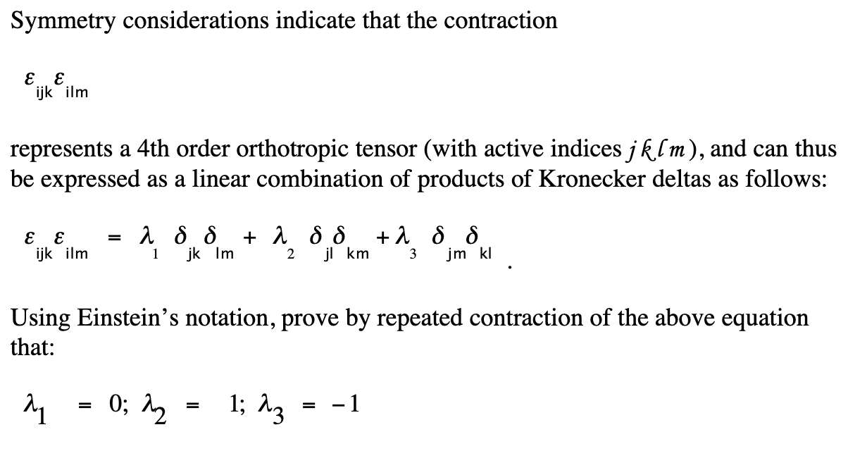 Solved Symmetry considerations indicate that the contraction | Chegg.com