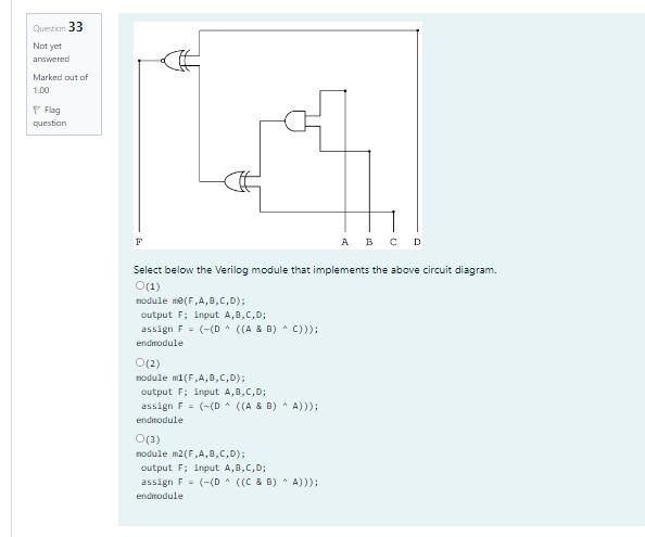 Solved Question 28 Not yet answered Marked out of 1.00 P | Chegg.com