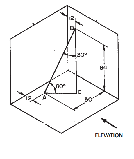 Solved Draw the full size view in First Angle Projection of | Chegg.com