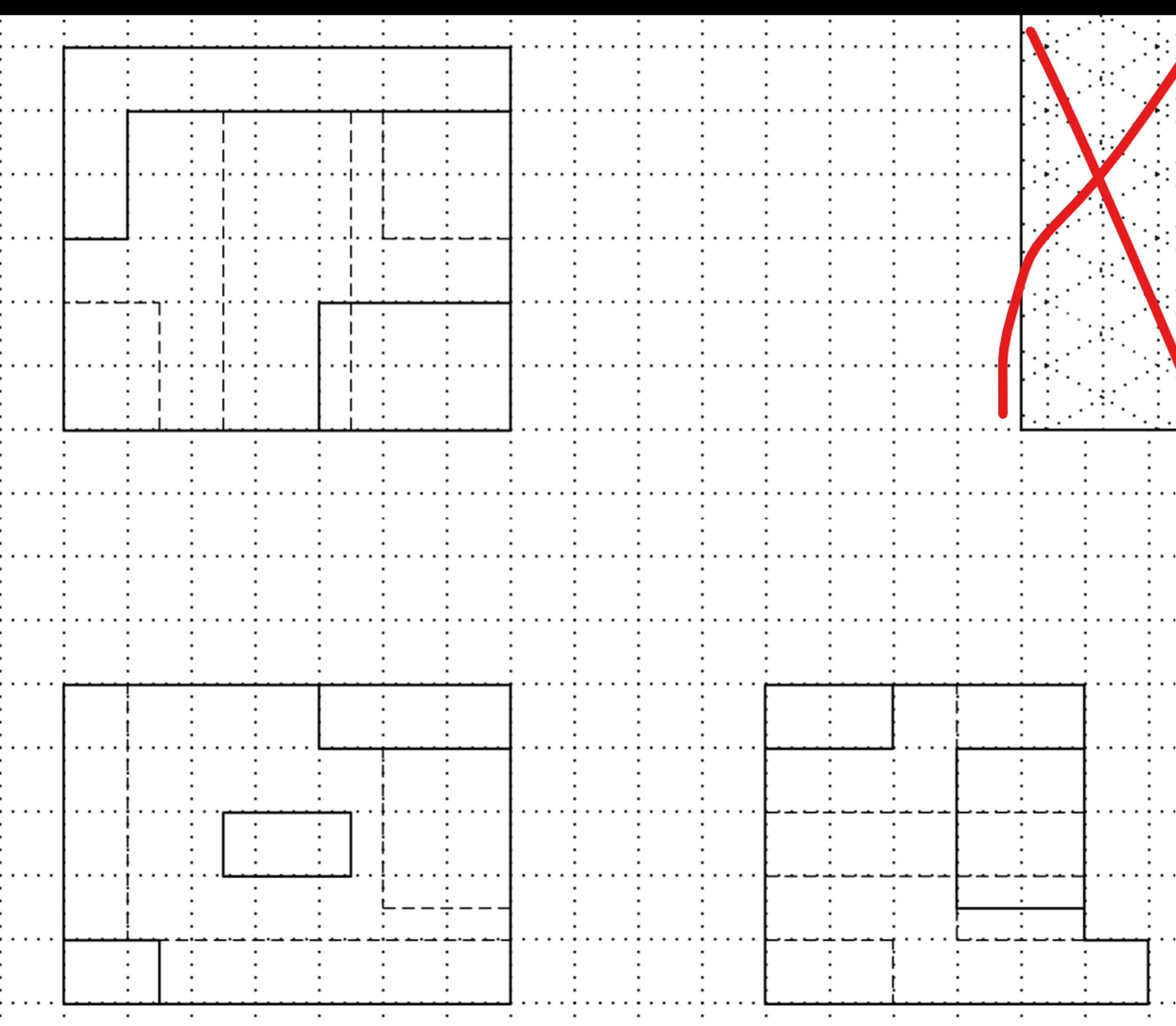 Solved Draw the 3d version of these 2d orthogonal views. | Chegg.com