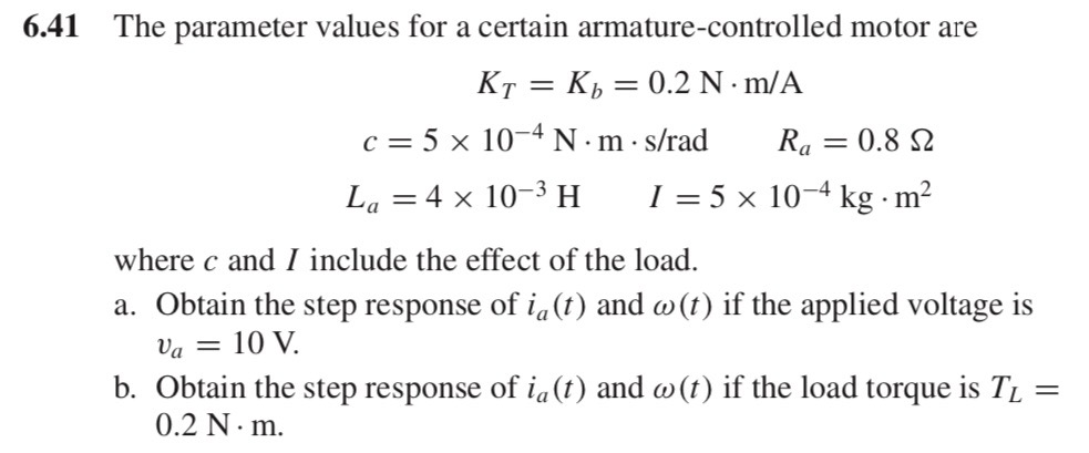 6.41 The parameter values for a certain | Chegg.com