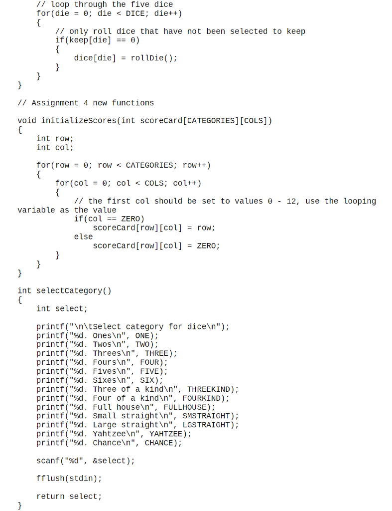 Activity yahtzee.h c. e. 1. Create header file | Chegg.com