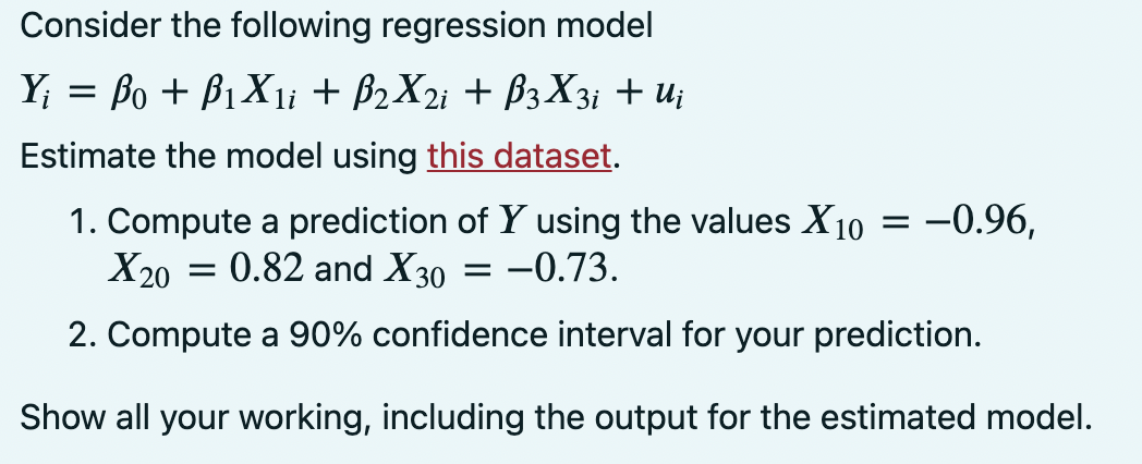 Solved Consider the following regression model Y = Bo + | Chegg.com