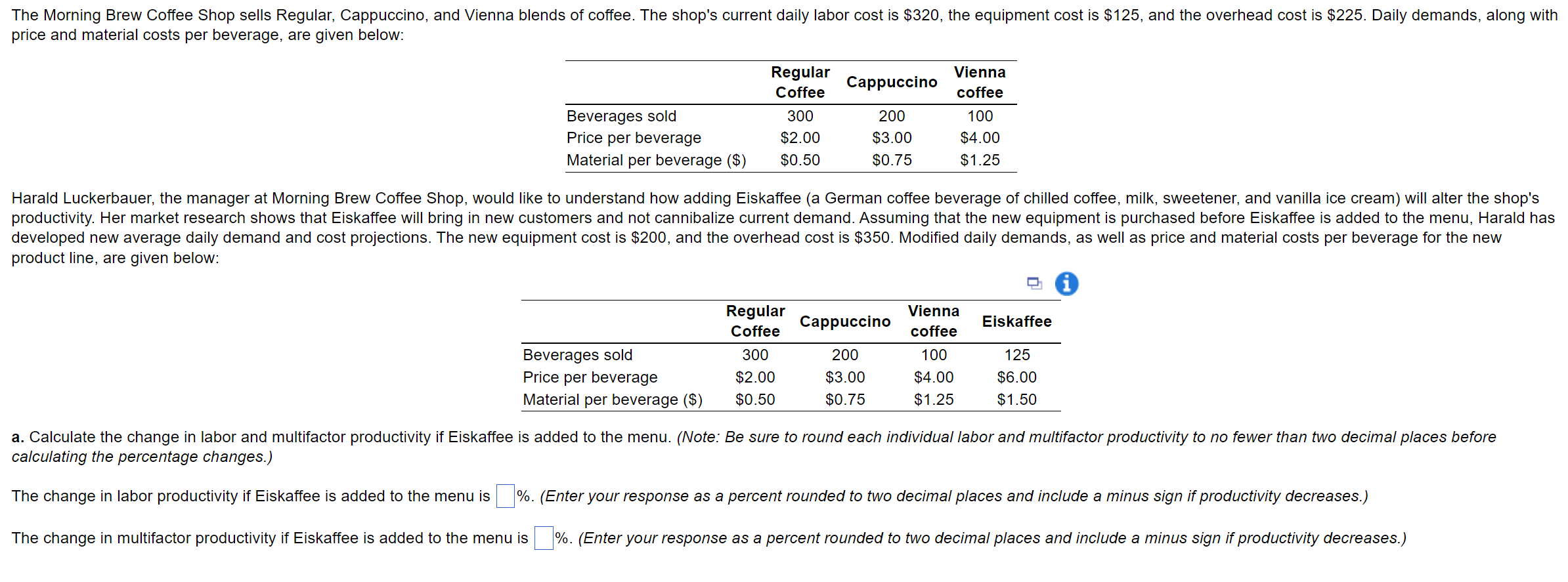 Solved calculate The change in labor productivity if | Chegg.com