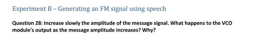 Solved Experiment A - Frequency modulating a squarewave • | Chegg.com