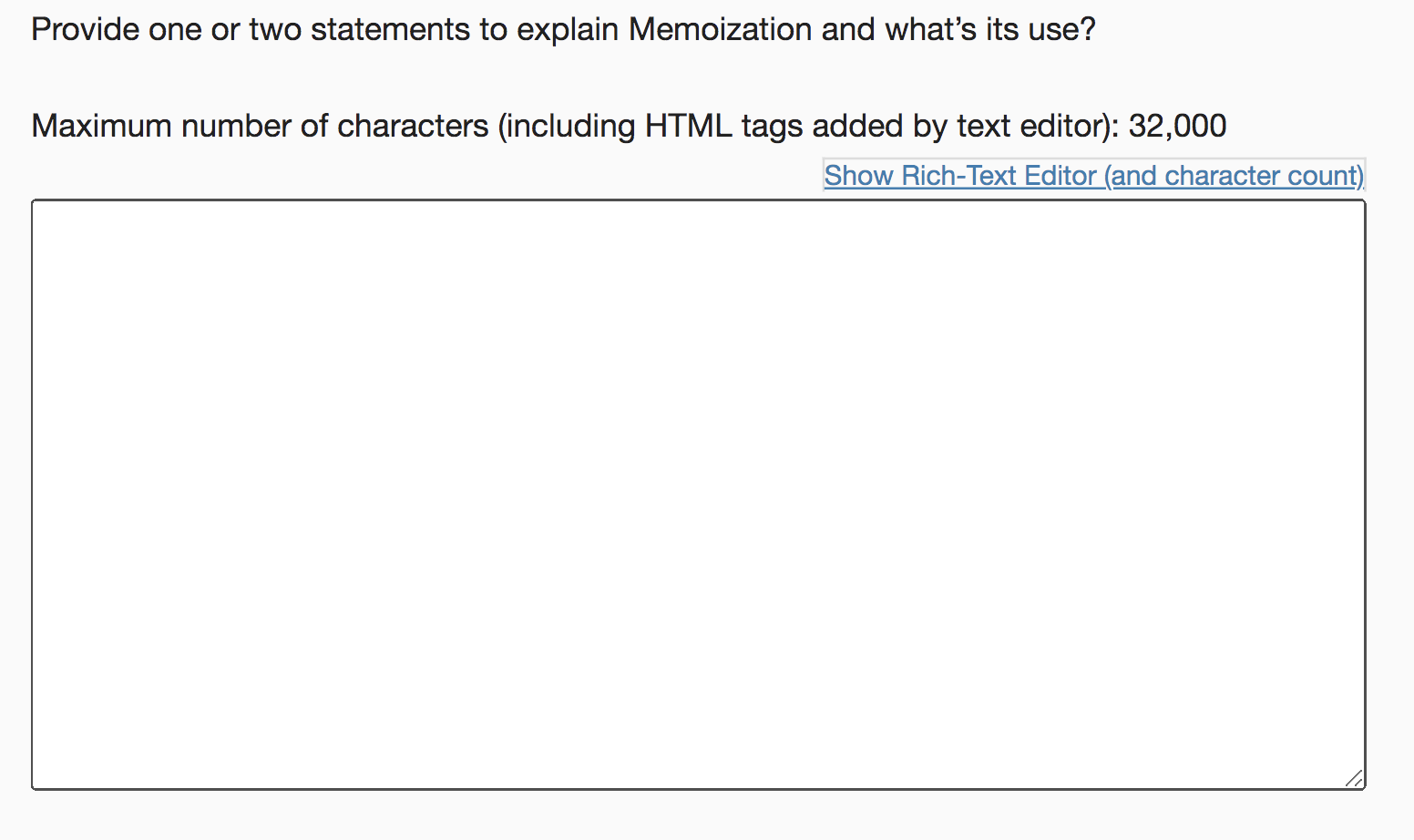 Solved Provide one or two statements to explain Memoization | Chegg.com