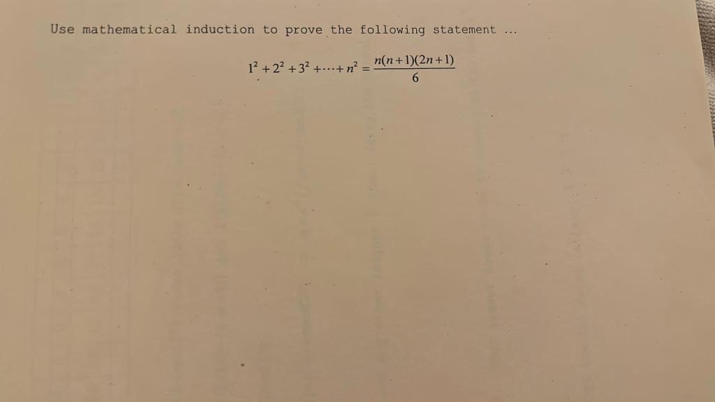 Solved Use mathematical induction to prove the following | Chegg.com