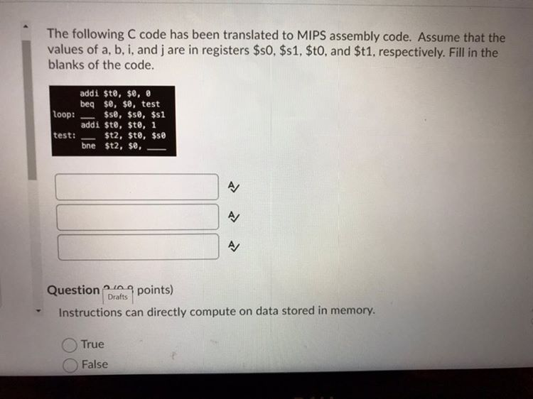 Solved Question 410.8 points) Translate the following | Chegg.com