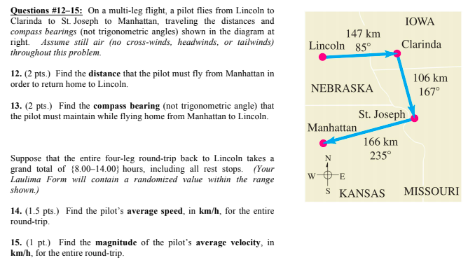 Solved IOWA Questions #12–15: On a multi-leg flight, a pilot | Chegg.com