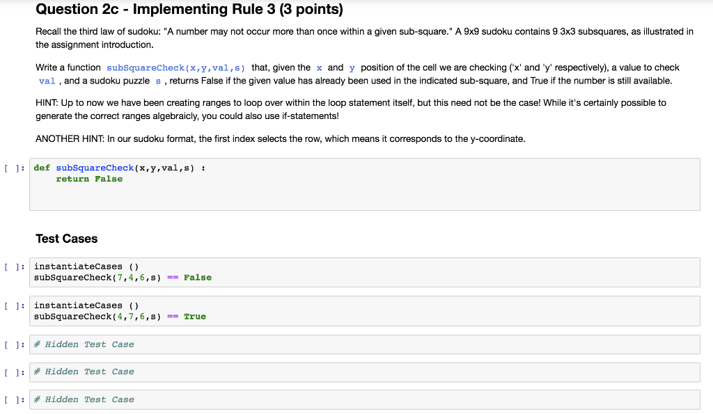 Solved Question 2c - Implementing Rule 3 (3 points) Recall | Chegg.com