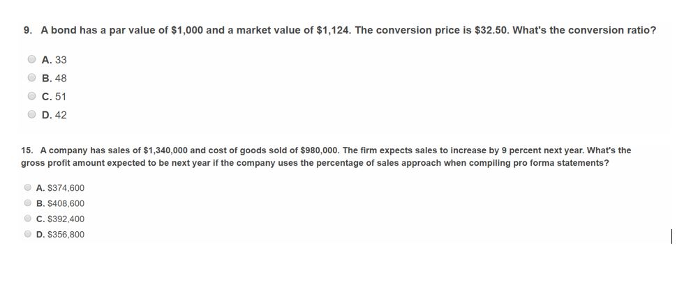 Solved 9. A bond has a par value of $1,000 and a market | Chegg.com