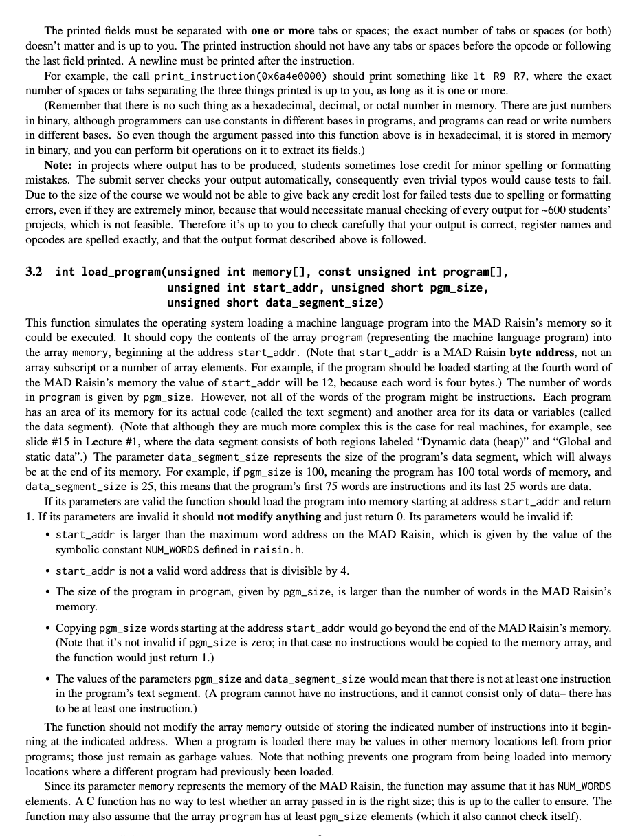 Solved 3 Functions to be written The header file raisin.h | Chegg.com