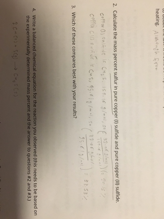 Solved Calculate the mass percent sulfur in pure copper (I) | Chegg.com
