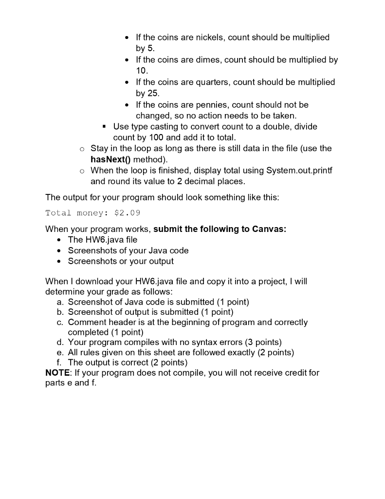 CS21, Chapter 6 Homework You will write a program | Chegg.com