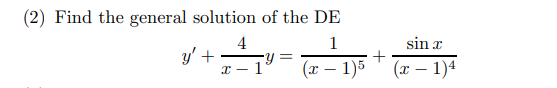 Solved (2) Find the general solution of the DE | Chegg.com