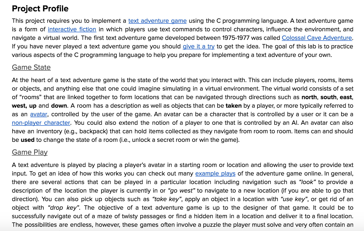 Project Profile This project requires you to | Chegg.com