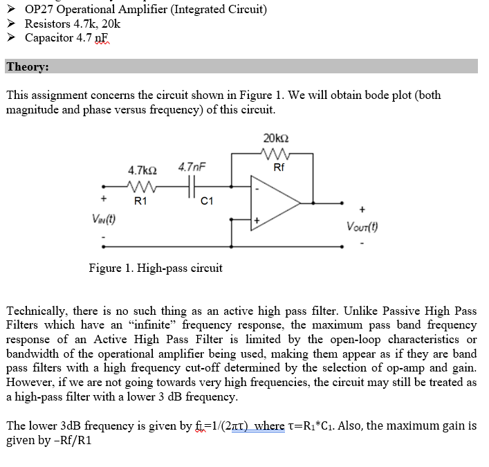 Solved OP27 Operational Amplifier (Integrated Circuit) | Chegg.com