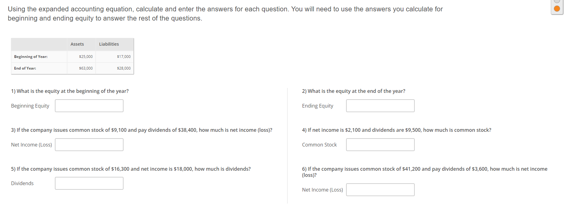 Solved Using the expanded accounting equation, calculate and | Chegg.com