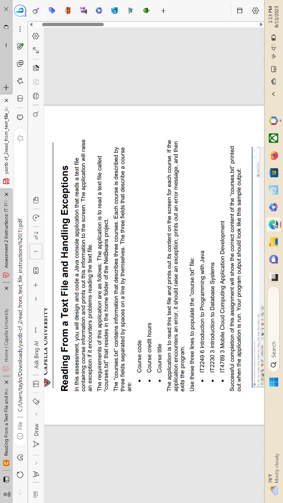 Solved it keeps saying ivalid format in course.txt file or | Chegg.com