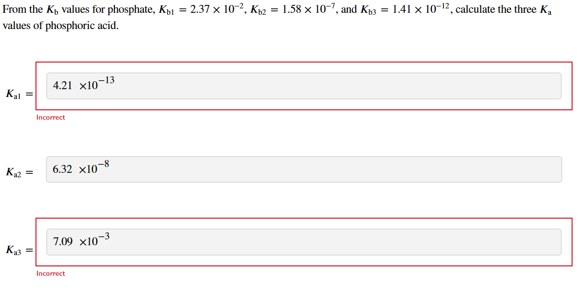 Solved From the Kb values for phosphate, | Chegg.com