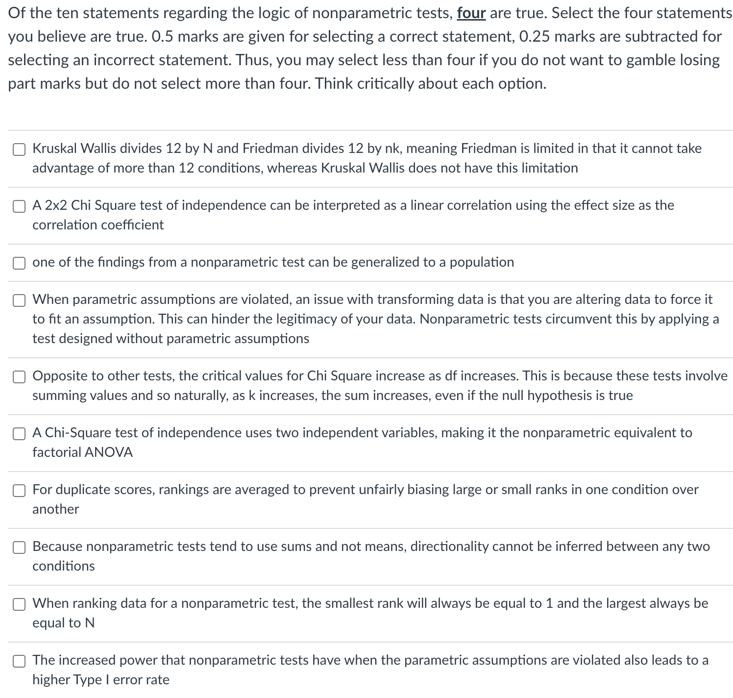 Solved Of the ten statements regarding the logic of | Chegg.com