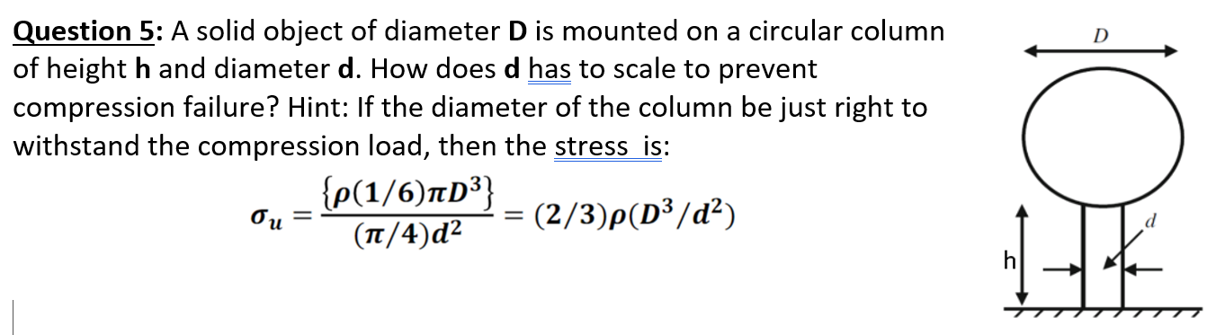 Solved Question 5: A solid object of diameter D is mounted | Chegg.com