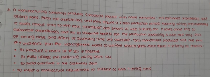 Solved a. formulate the goal programming b. solve the | Chegg.com
