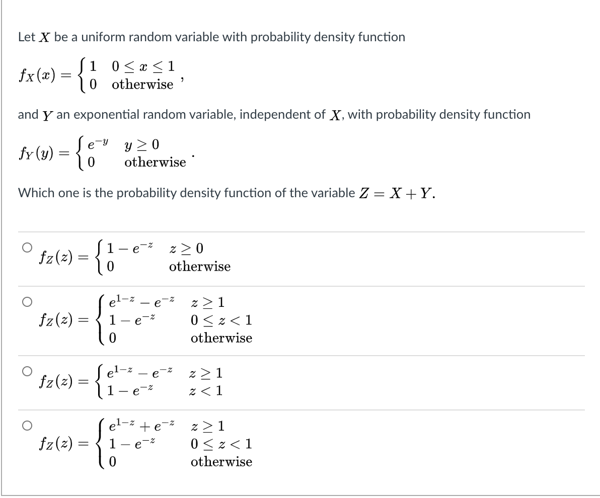 Solved Let X be a uniform random variable with probability | Chegg.com