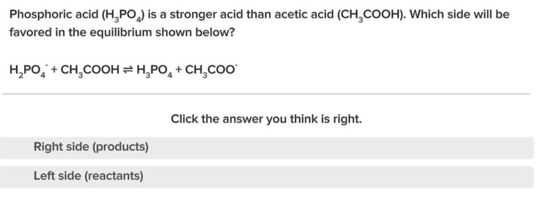 Solved Phosphoric acid (H3PO) is a stronger acid than acetic | Chegg.com